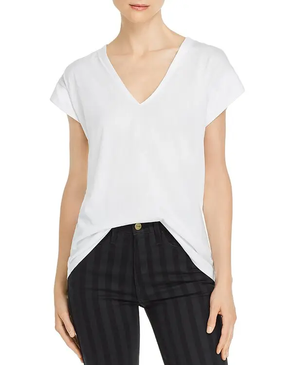 FRAME Le Mid-rise V-neck Tee