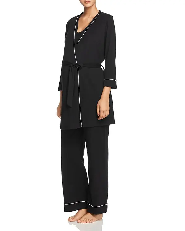 Cosabella Maternity Bella Let Me Sleep 3-piece Pajama Set - Black/ivory