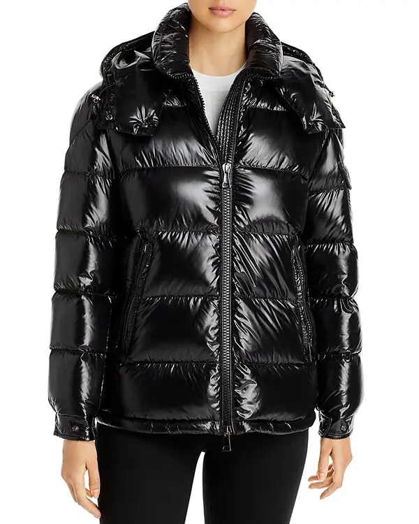 Moncler Long Puffer Maire In Black Editorialist