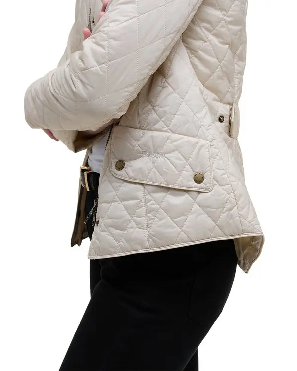 Barbour Flyweight Cavalry Quilted Jacket - Pearl/stone