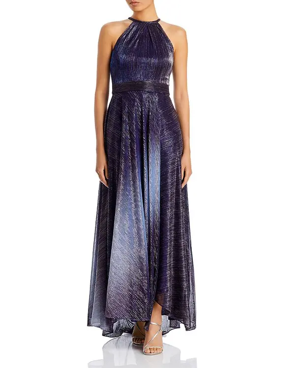 Aqua Metallic Ombre Gown Exclusive - Navy/peri