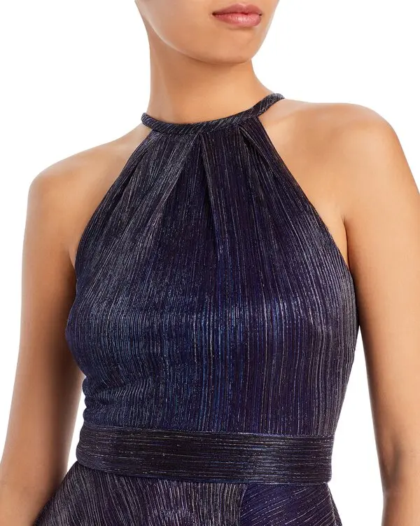 Aqua Metallic Ombre Gown Exclusive - Navy/peri