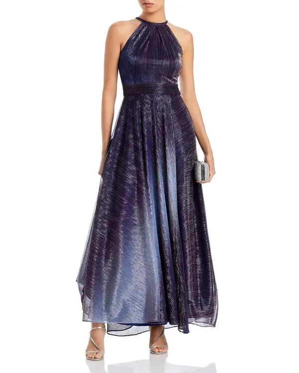 Aqua Metallic Ombre Gown Exclusive - Navy/peri