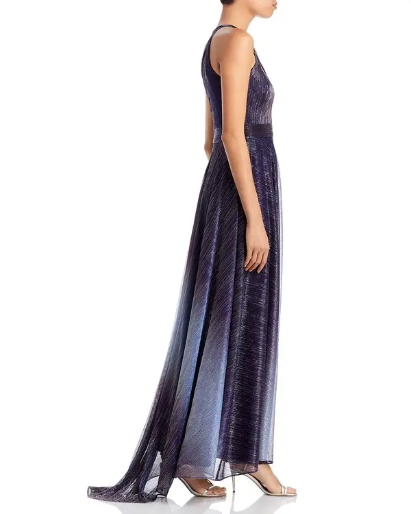 Aqua Metallic Ombre Gown Exclusive - Navy/peri