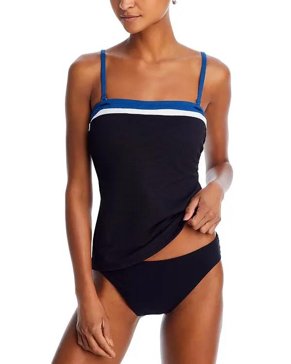 Tommy Bahama Island Cays Color Block Bandeau Tankini Top - Indigo Tide