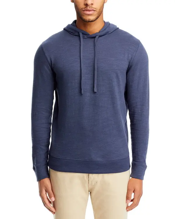 Faherty Brand Slub Cotton Hoodie - Blue Night