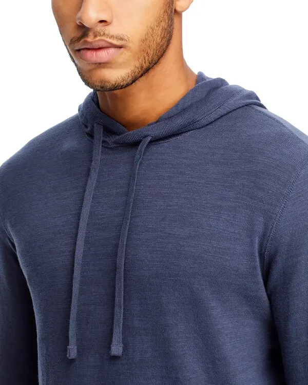Faherty Brand Slub Cotton Hoodie - Blue Night