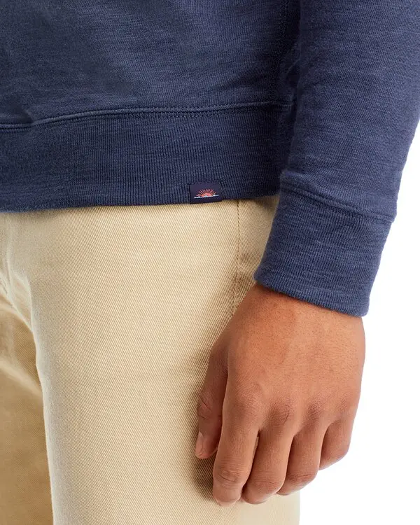 Faherty Brand Slub Cotton Hoodie - Blue Night