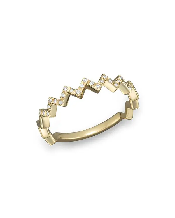 Bloomingdale'S Diamond Zigzag Ring - Gold