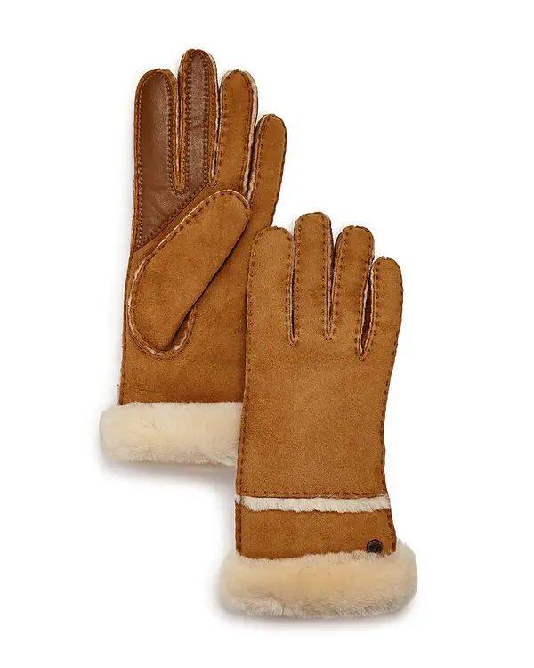 UGG Shearling Tech Gloves - Chestnut