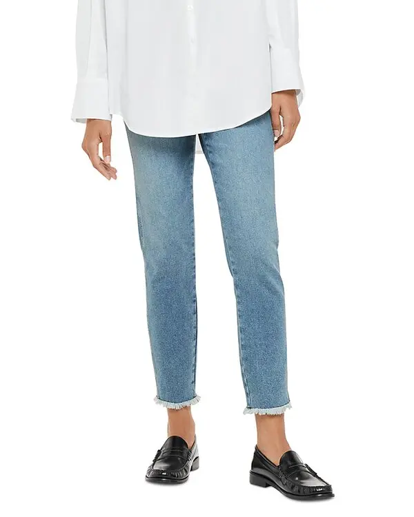 Whistles Frayed Hem Straight Leg Jeans