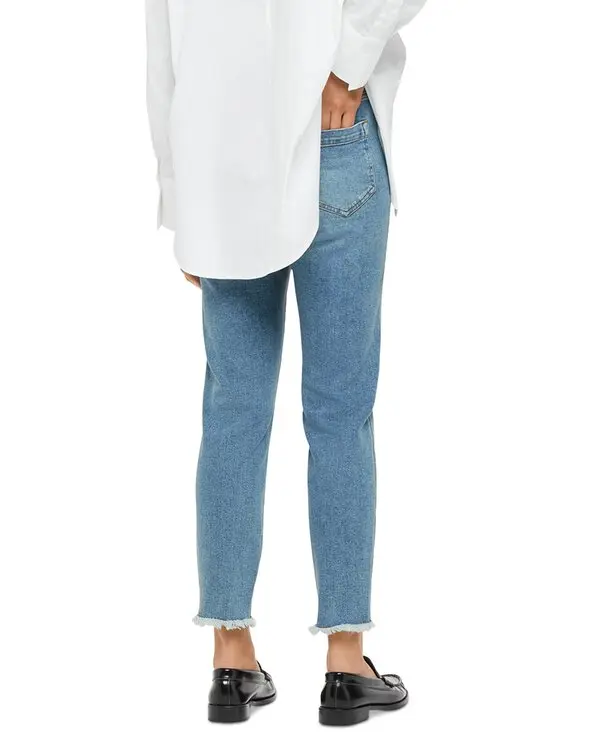 Whistles Frayed Hem Straight Leg Jeans