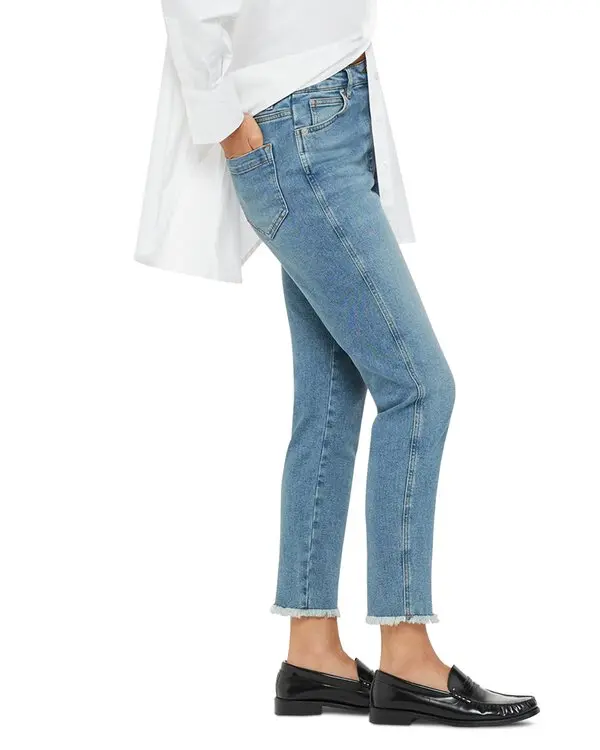Whistles Frayed Hem Straight Leg Jeans