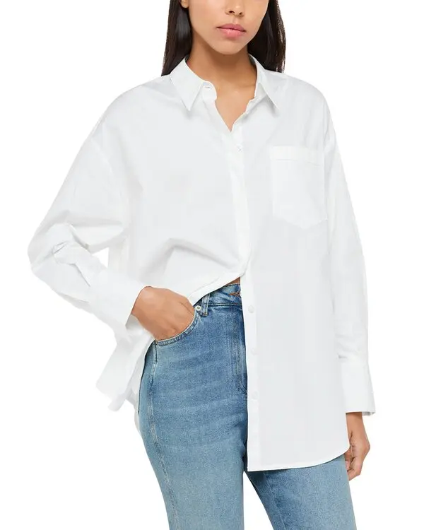 Whistles Frayed Hem Straight Leg Jeans