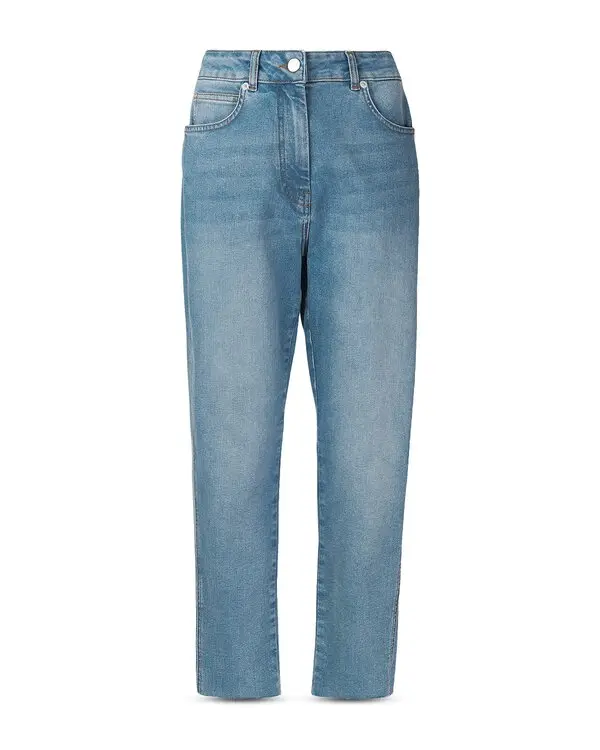 Whistles Frayed Hem Straight Leg Jeans