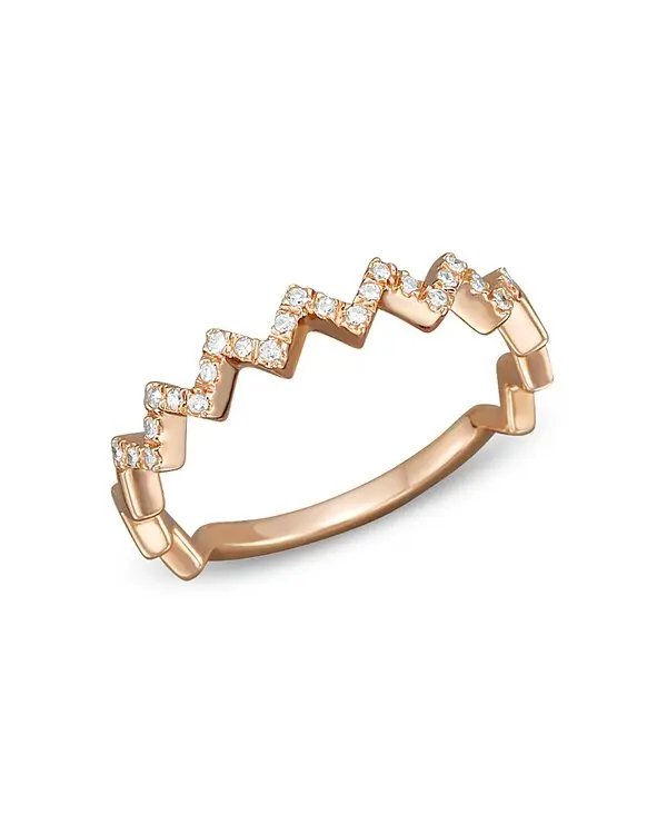 Bloomingdale'S Diamond Zigzag Ring - White/rose