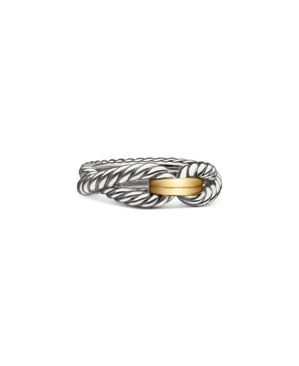 David Yurman Cable Loop Band Ring, 7mm - Gold/silver