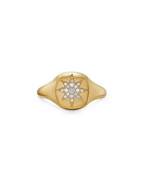 David Yurman Cable Collectibles Compass Mini Ring - White/gold