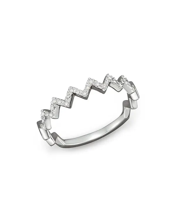Bloomingdale'S Diamond Zigzag Ring - White