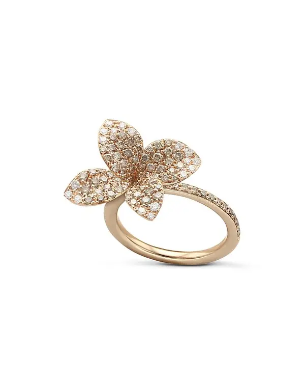 Pasquale Bruni 18k Rose Gold Diamond Secret Garden Flower Ring - White/rose