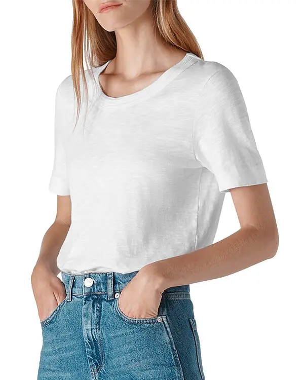 Whistles Rosa Double Trim Tee - White