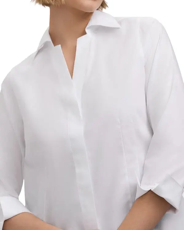 Foxcroft Taylor Non-iron Button-down Top - White