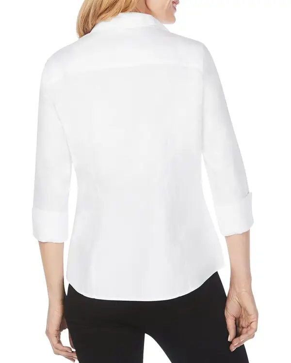 Foxcroft Taylor Non-iron Button-down Top - White