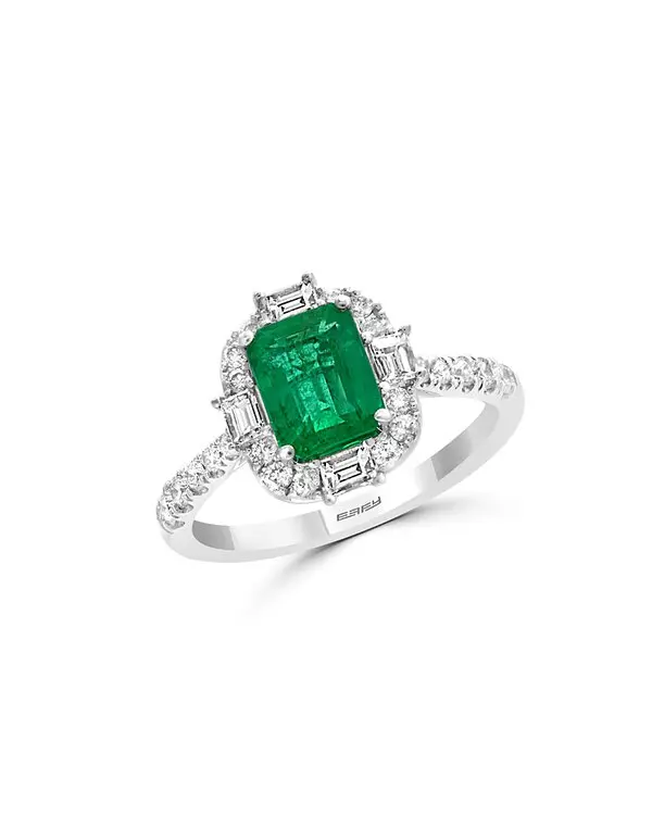 Bloomingdale'S Emerald And Diamond Cocktail Ring - Green/white