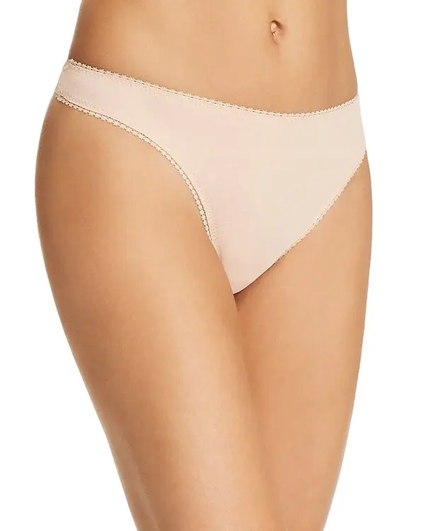 ON GOSSAMER Cabana Cotton Blend Stretch Hip G-string - Champagne