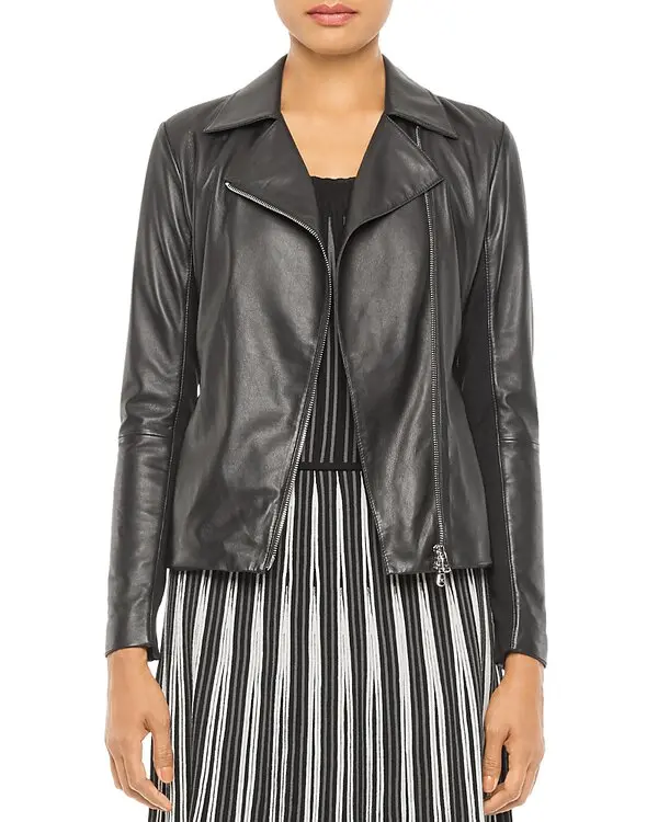 Emporio Armani Lamba Leather Biker Jacket