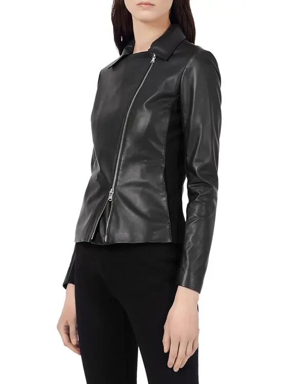 Emporio Armani Lamba Leather Biker Jacket