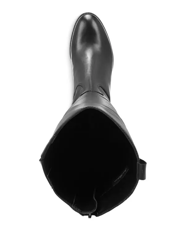 Sam Edelman Wide Calf Leather Riding Boots - Black