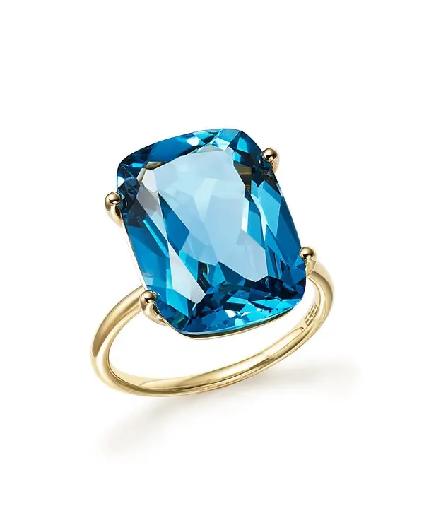 Bloomingdale'S London Blue Topaz Ring - Blue/gold