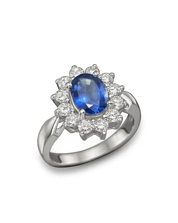 Bloomingdale'S Sapphire And Diamond Statement Ring - Blue