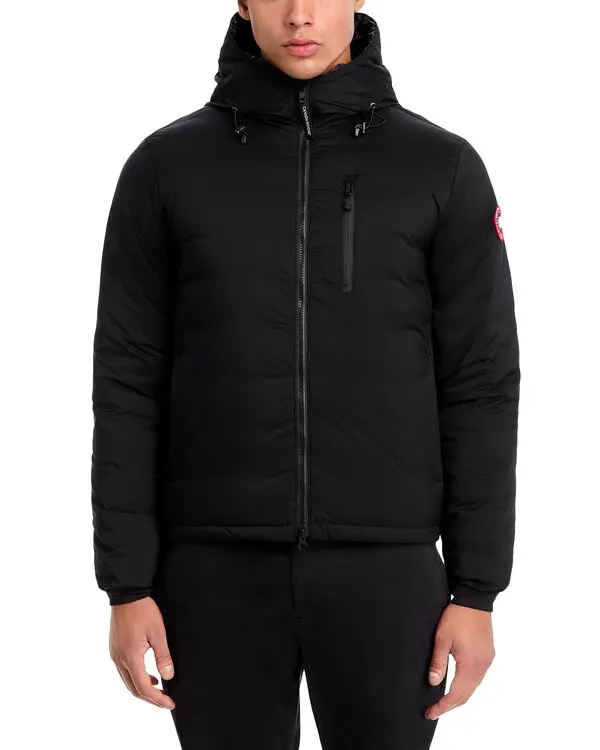 Canada Goose Lodge Packable Hooded Down Jacket - Black