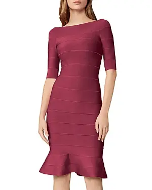 fitted lace wedding dress Camille Firenze Bloom- Ruffle Mesh Bandage Dress (New)(2 colors)