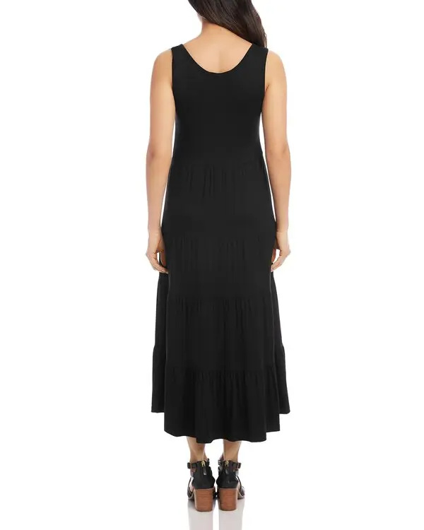 Karen Kane Tiered Midi Dress - Black
