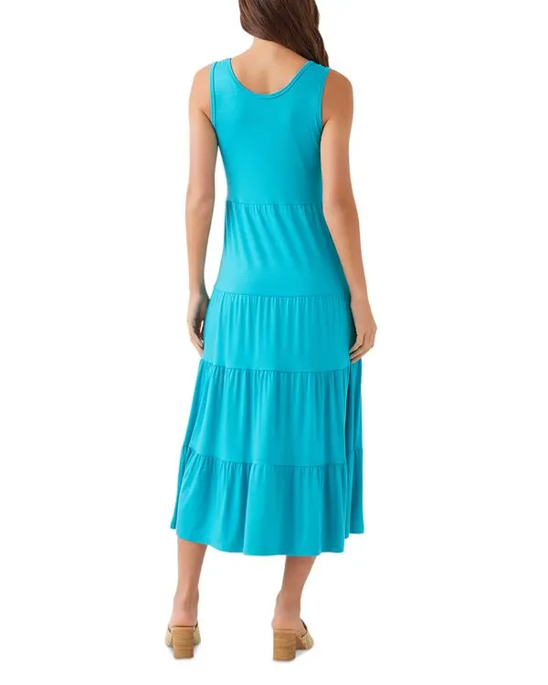 Karen Kane Tiered Midi Dress - Teal