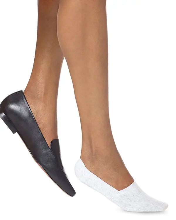 Hue Perfect Edge Loafer Liner - Light Charcoal Heather