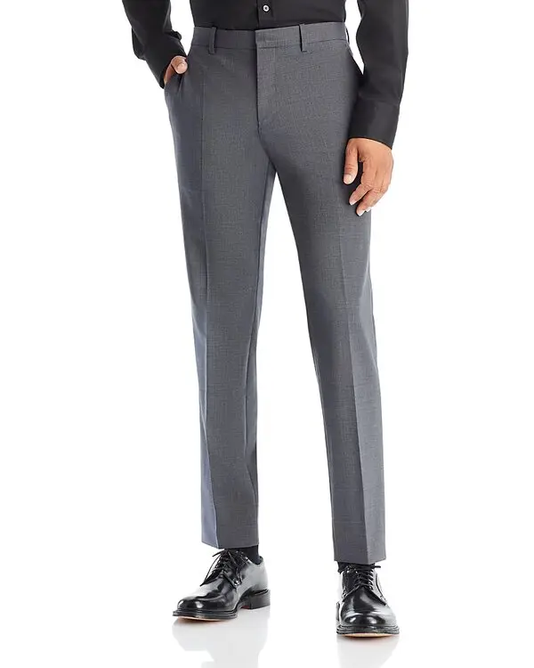 Theory Mayer Wool Tailored Slim Fit Suit Pants - Charcoal