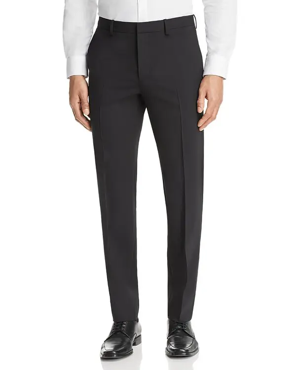 Theory Mayer Wool Tailored Slim Fit Suit Pants - Deep Black