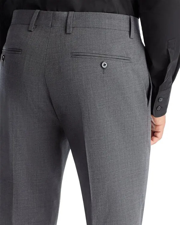 Theory Mayer Wool Tailored Slim Fit Suit Pants - Medium Charcoal
