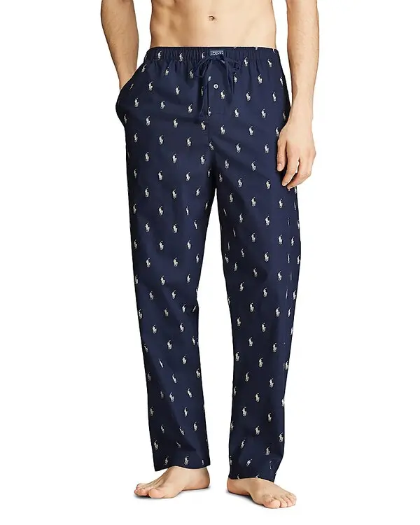 Polo Ralph Lauren Allover Pony Print Pajama Pants - Navy