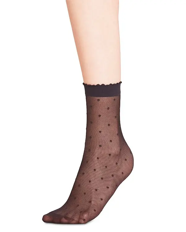 Falke Sheer Dot Ankle Socks - Black