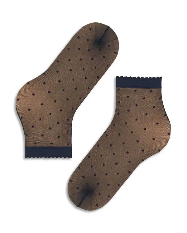 Falke Sheer Dot Ankle Socks - Marine