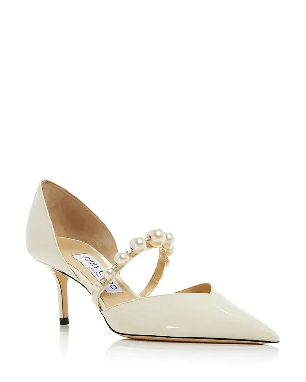 JIMMY CHOO Aurelie 65 D'orsay Pumps - Latte/white