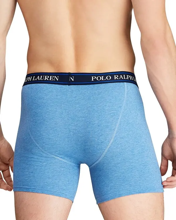 Polo Ralph Lauren Stretch Cotton Boxer Briefs Pack Of 3 - Blue