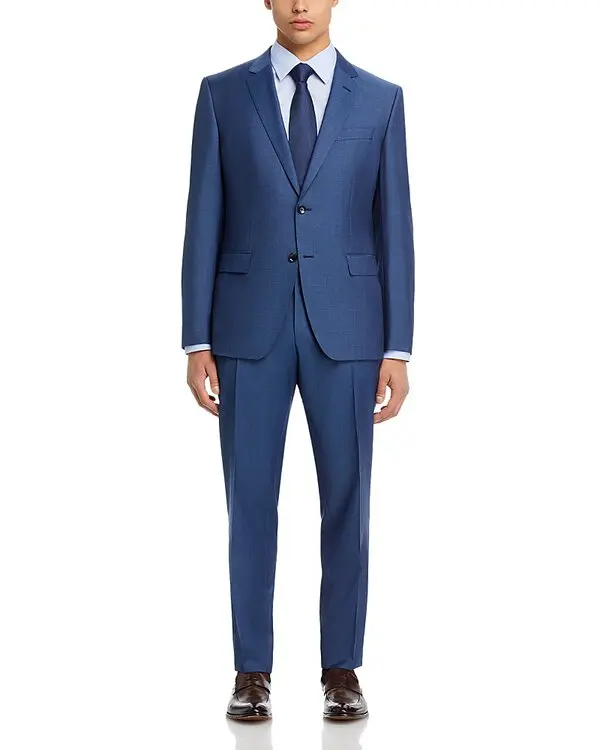 BOSS Huge/genius Wool Twill Slim Fit Suit - Blue