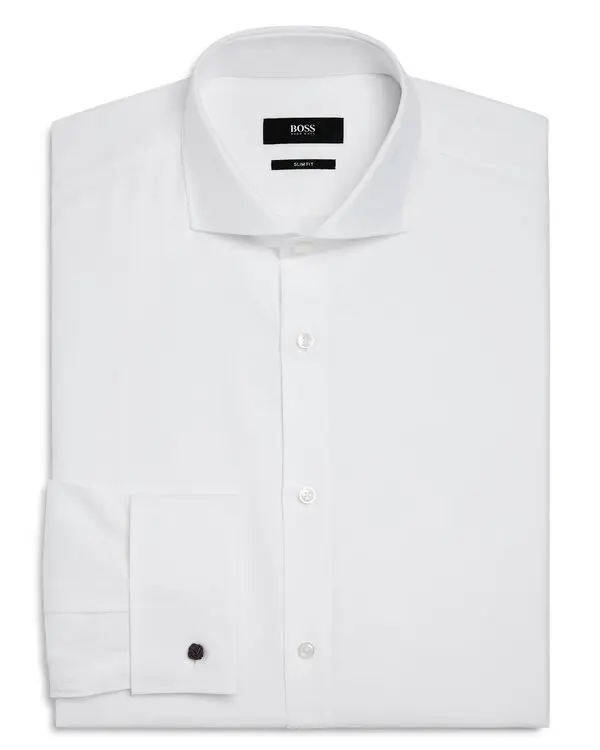 BOSS Solid Slim Fit Dress Shirt