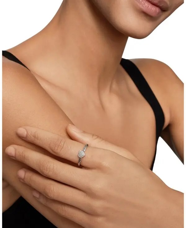 David Yurman Petite Pave Heart Ring